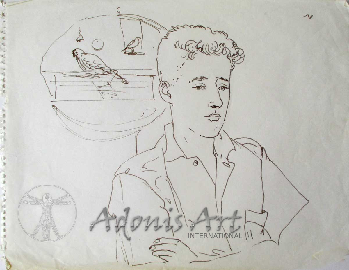 'The Boy and Parrot' by Peter Samuelson | Adonis Art International